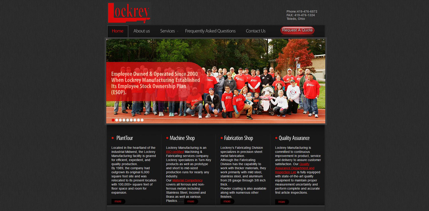 Lockrey Manufacturing | Toledo, Ohio | Web & IT Group Portfolio